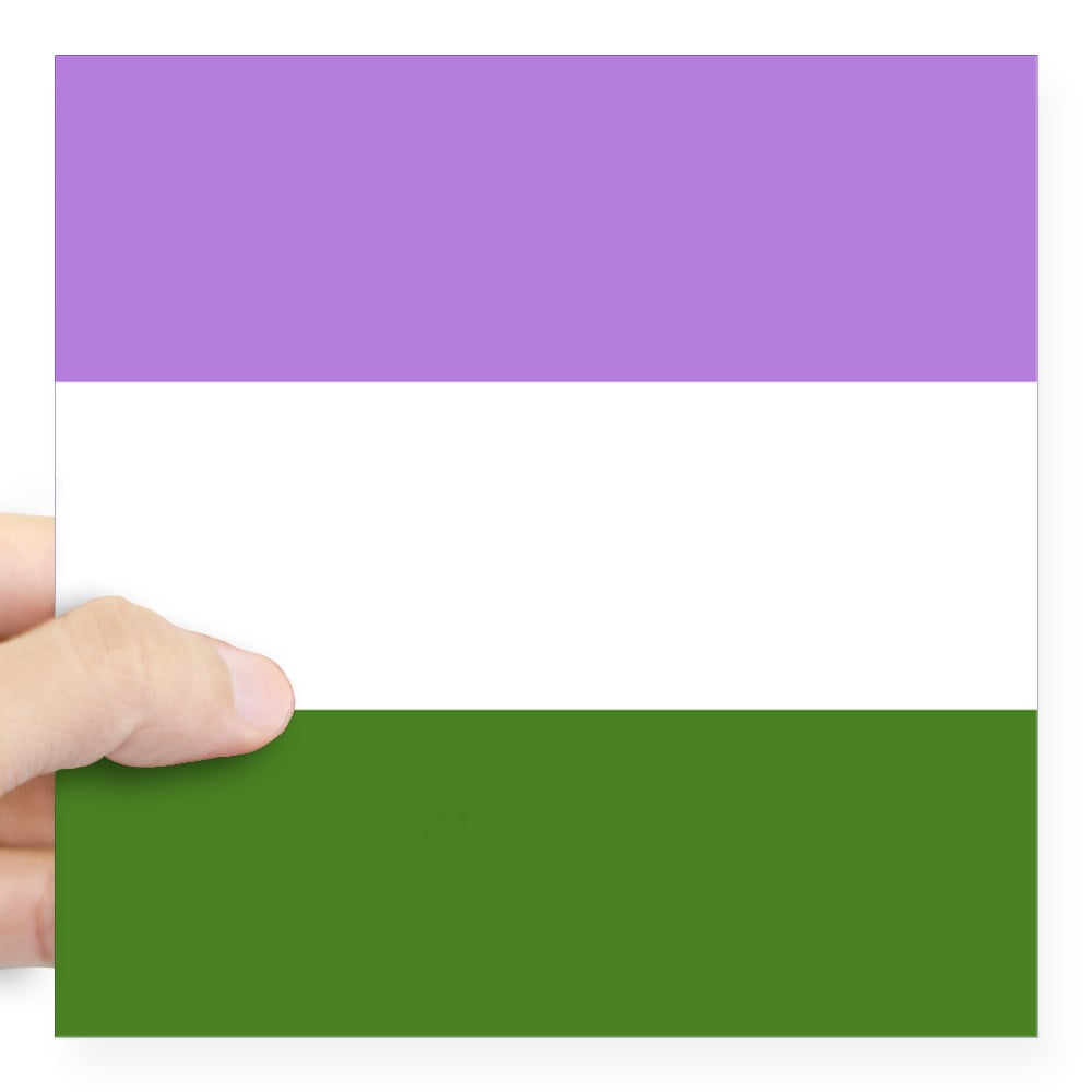 CafePress - Genderqueer Pride Flag Square Sticker 3 X 3 - Square ...