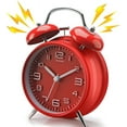 Peakeep 4 inches Twin Bell Alarm Clock with Stereoscopic Dial ...
