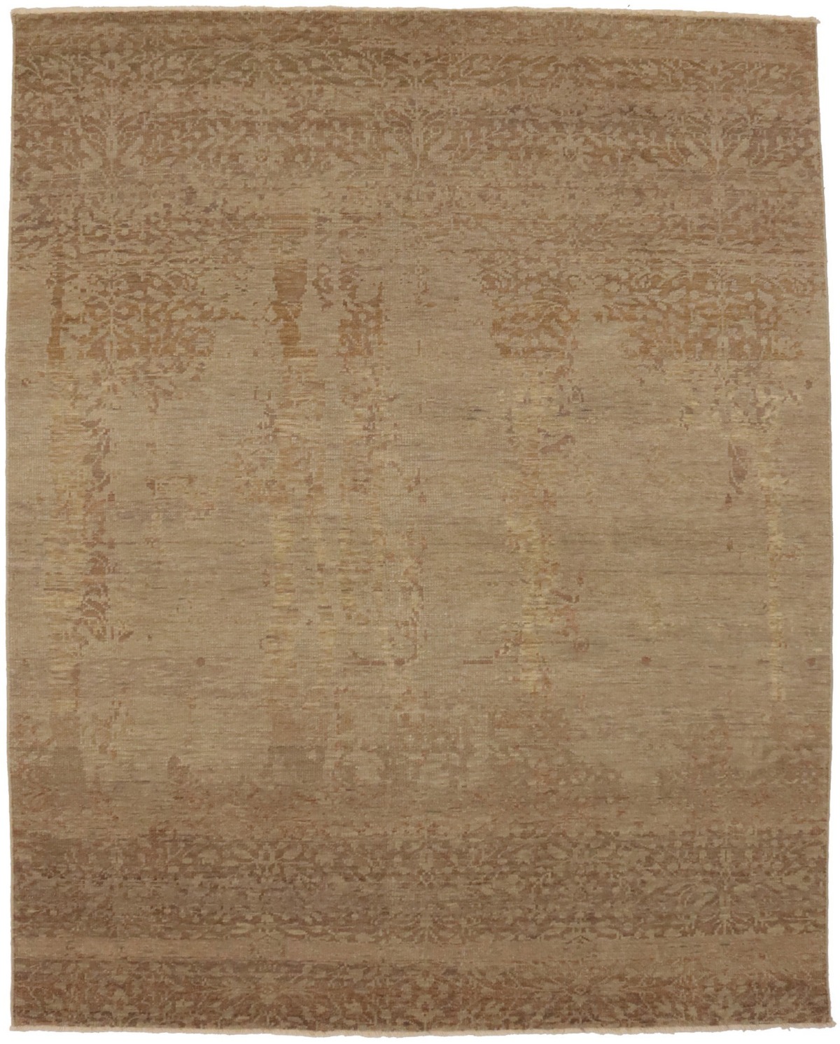 Tan Brown Abstract Transitional 8X10 Distressed Oriental Rug - Walmart.com