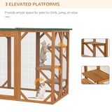 "PawHut Outdoor Catio, Wooden Cat Shelter with Large Door, Weatherproof ...