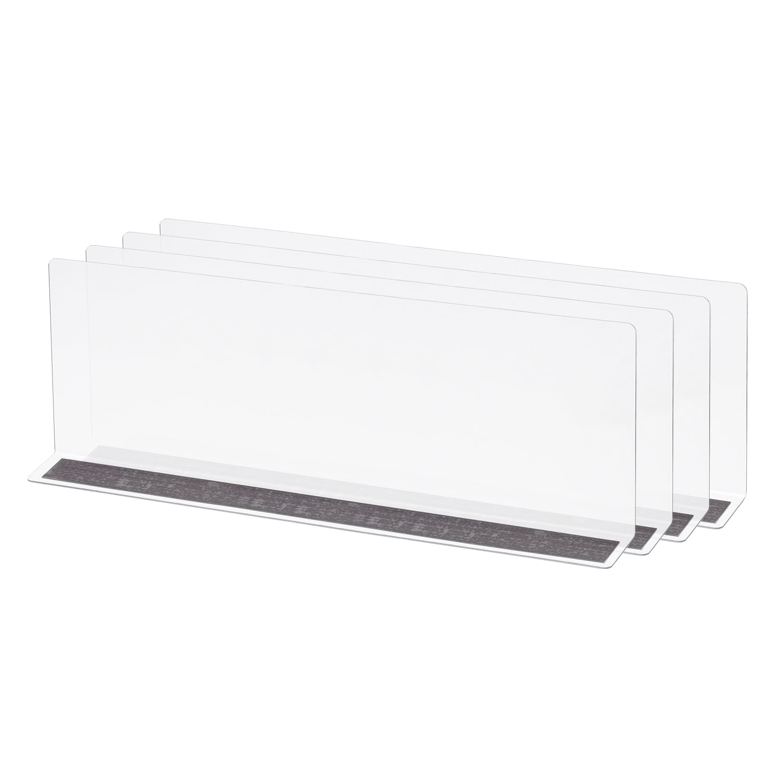 Uxcell L Type Dividers, PVC Clear Separator With Magnetic Strip 35 x 4 ...
