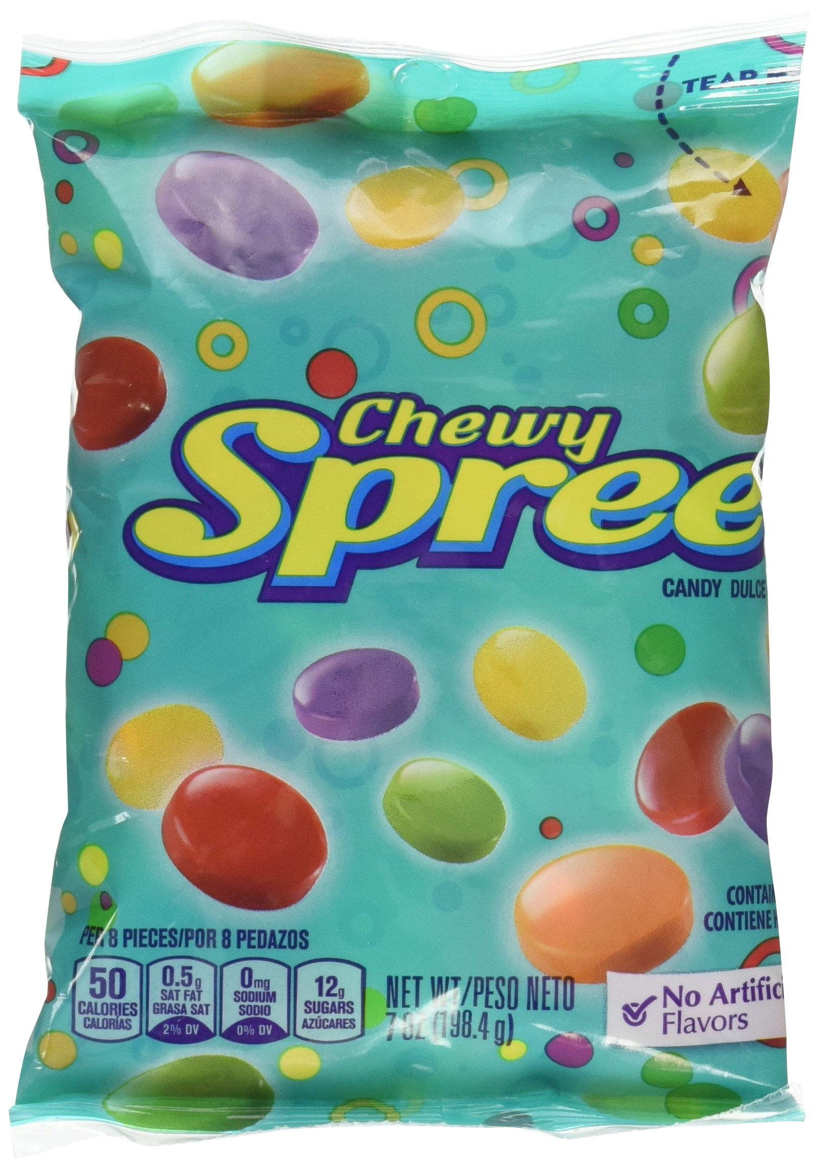 Wonka Chewy Spree Fruit Flavored Candy, No Artificial Flavors, 7 oz ...