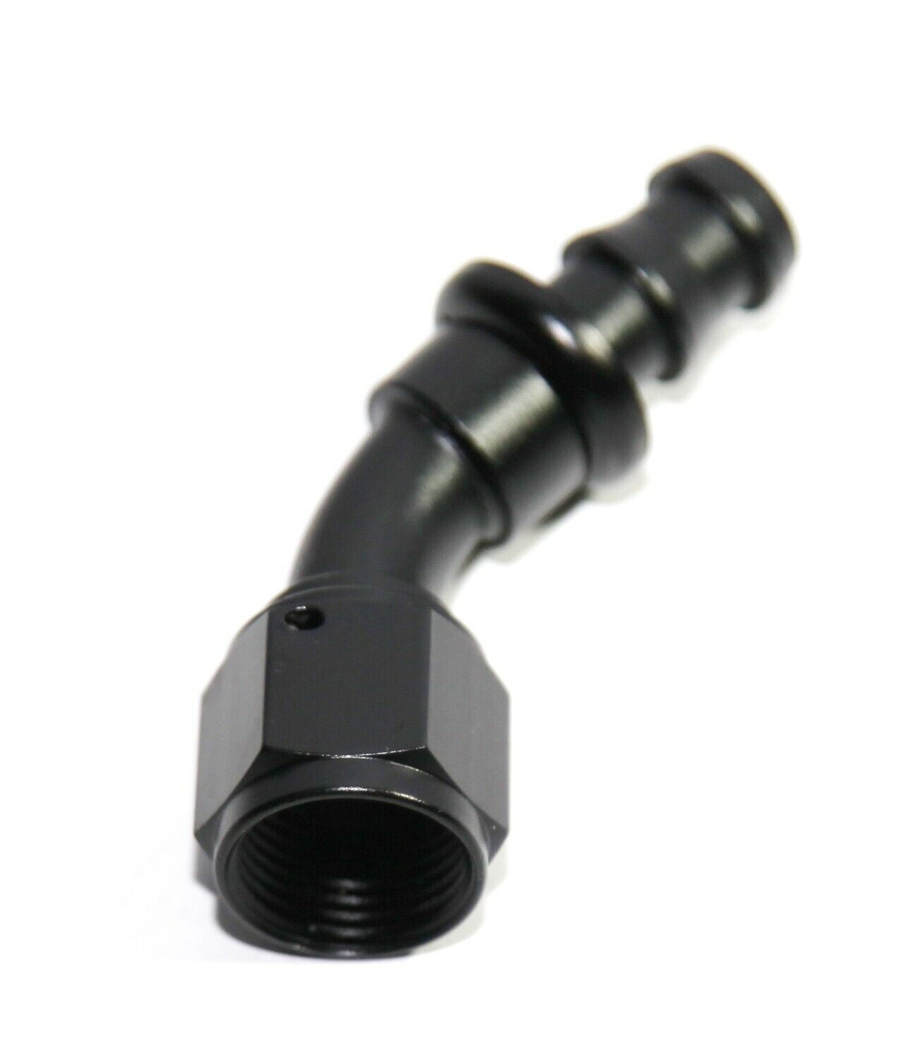 10 Pieces Of BLACK AN8 8AN AN-8 45 Degree Push On/ Push Lock Hose End ...