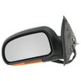 2-Piece Power Heated Manual Folding Textured Black Side Mirrors with ...