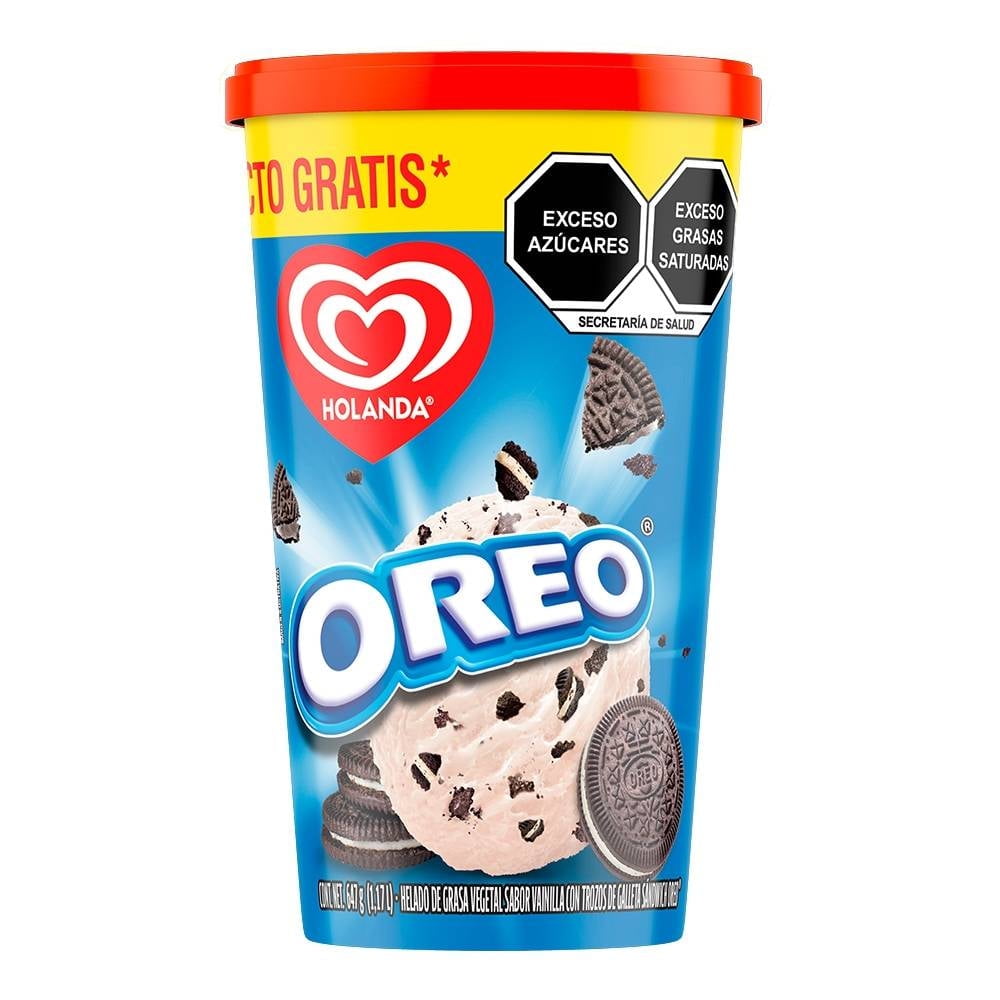 Helado Holanda Oreo sabor vainilla con trozos de galleta 1.17 l ...