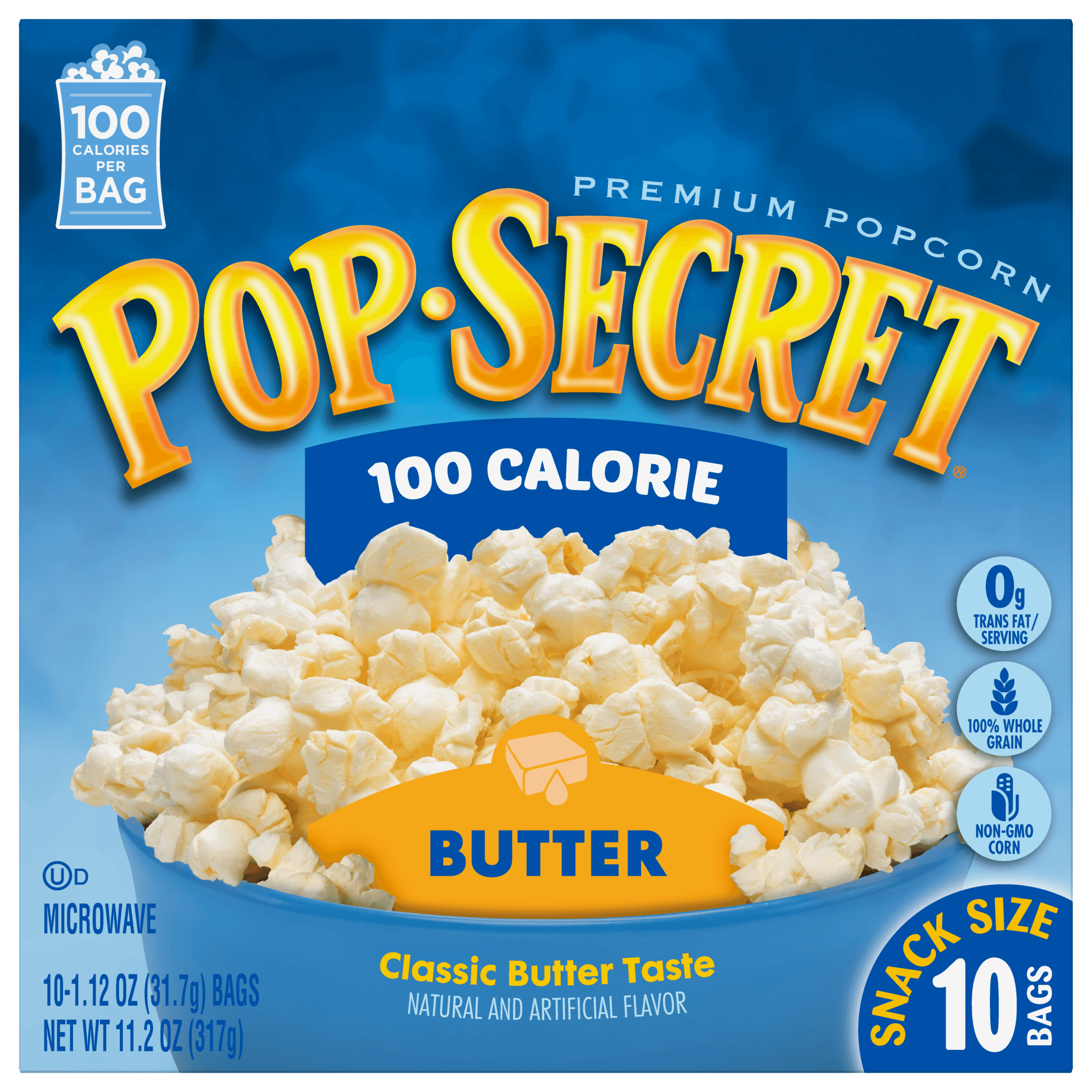 Pop Secret 100 Calorie Butter Microwave Popcorn 1 12 Oz 10 Count 
