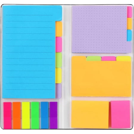 Sticky Notes Set, Hommie Colored Divider Self-Stick Notes Pads Bundle ...