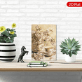 8x12 Inch Metal Wall Art, Vintage Floral Tea Set and Cherry Blossom ...