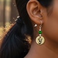Delight Jewelry Green Beaded Bracelet and Earring Set, featuring Gold ...