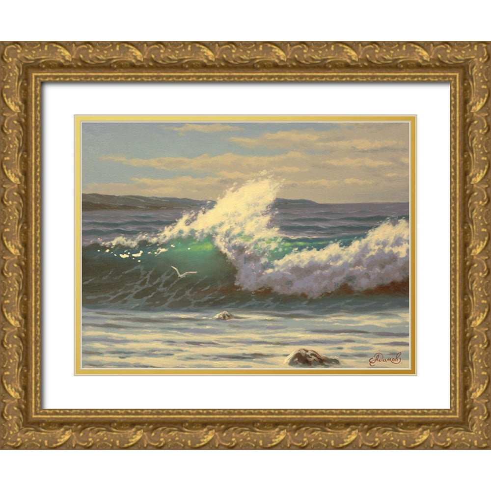 Adamov, Alexey 14x12 Gold Ornate Wood Framed with Double Matting Museum ...