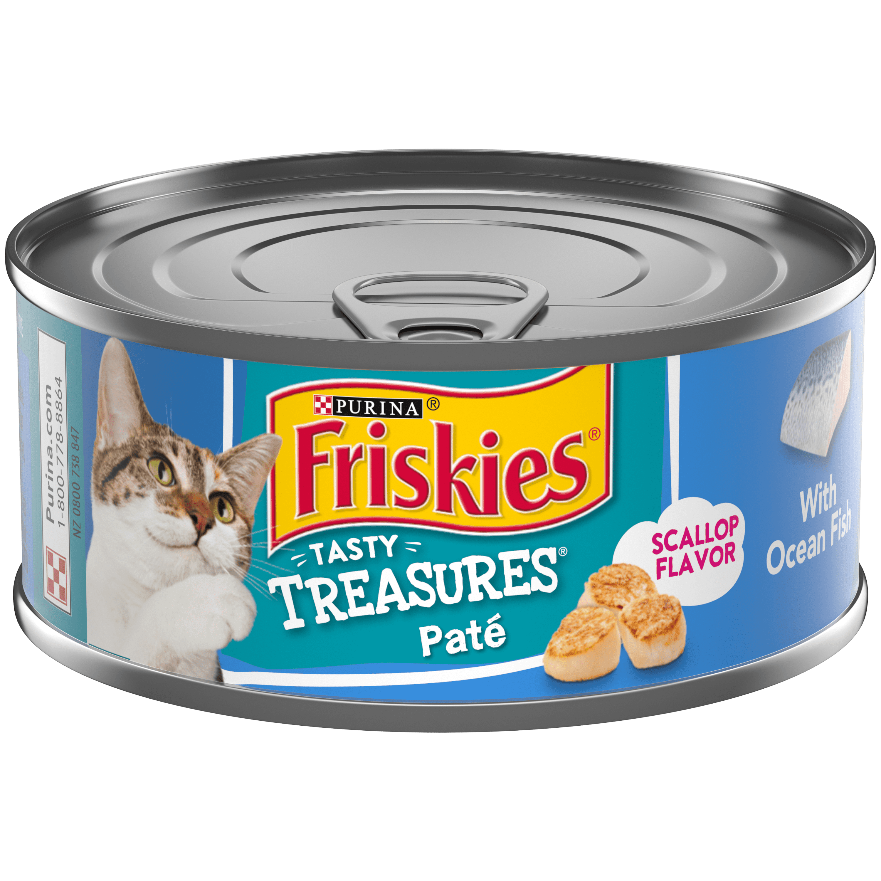 (24 Pack) Friskies Pate Wet Cat Food, Tasty Treasures Ocean Fish and ...