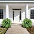 Artificial Ferns for Outdoors Large, 98 Fronds Fake Fern with Budlets ...