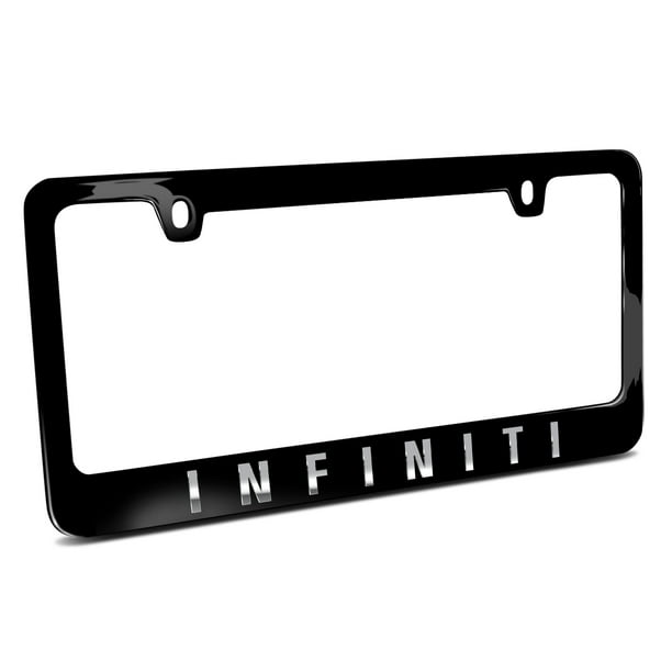 INFINITI Logo 3D Embossed Black Metal License Plate Frame for QX80 QX60 ...