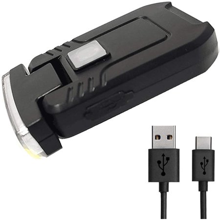 Clip-On Cap Lamp COB Headlights USB Rechargeable Clip Mate Light Cap ...