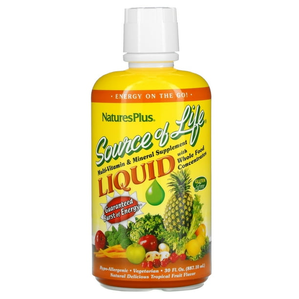 Nature's Plus Source of Life, Liquid Multi-Vitamin & Mineral Supplement ...