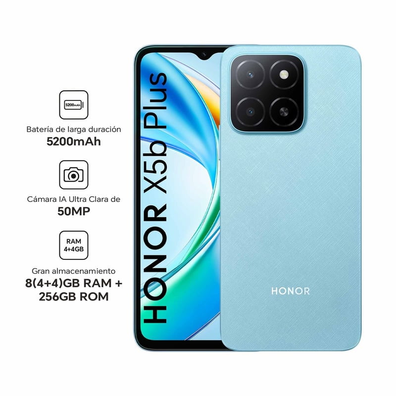 Honor X5b Plus 256gb 4gb RAM Azul | Bodega Aurrera en línea