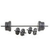 BalanceFrom Fitness 100 lbs Barbell Vinyl Standard Weight Set with ...