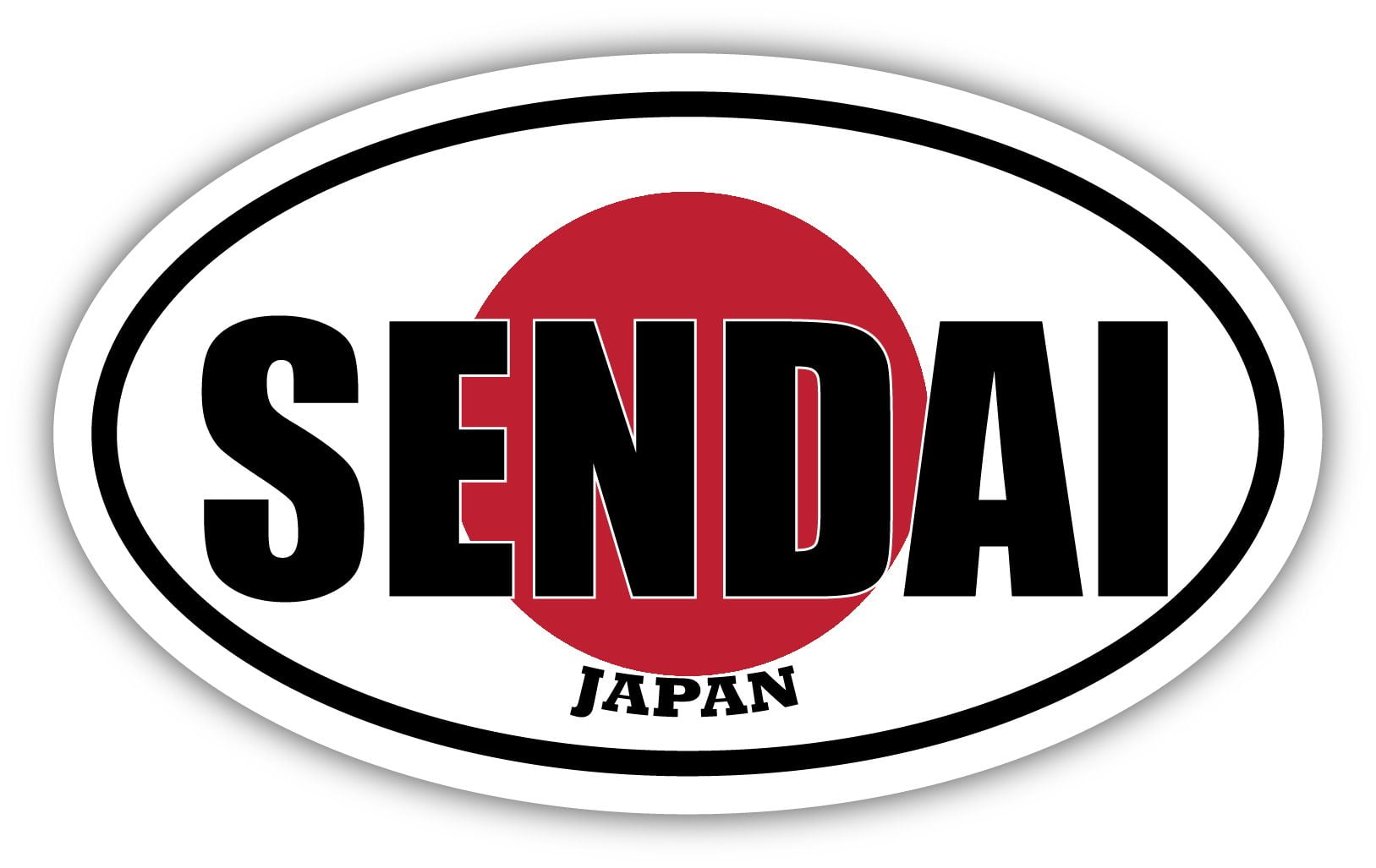 Sendai Japan Flag Oval Decal Vinyl Bumper Sticker 3x5 inches - Walmart.com