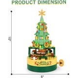 JAKI Building Block Christmas Tree Mechanical Music Box with Toy Train ...
