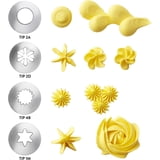 Wilton 12-Piece Cupcake Decorating Icing Tips Kit, Dessert Supply for ...