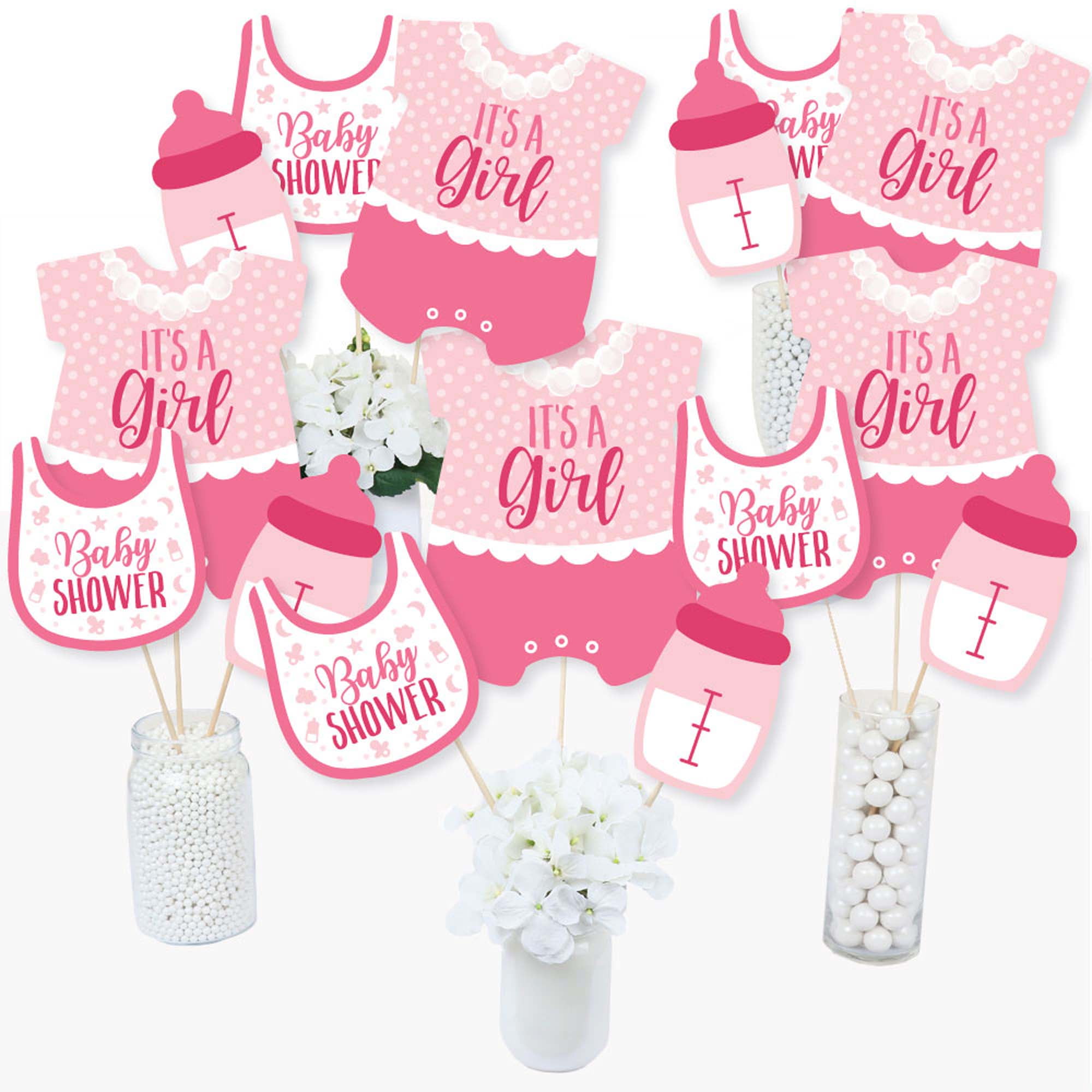 Its A Girl Baby Shower Centerpieces