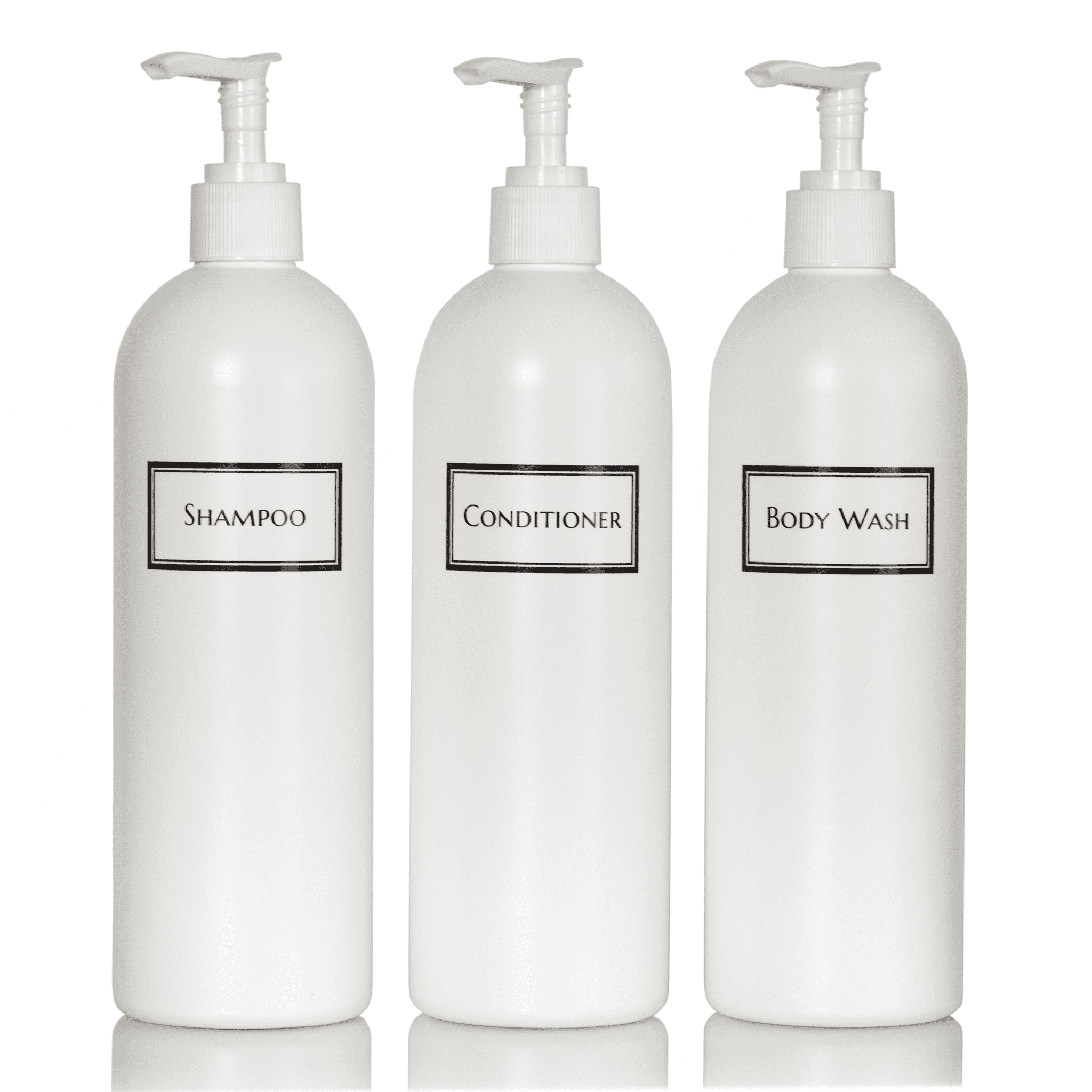 Artanis Home Silkscreened Empty Shower Bottle Set for Shampoo ...