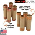 J Mark Burst Resistant Preformed Quarter & Penny Coin Roll Wrappers ...