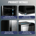 CALLIEVER 1.4 Cu.Ft Beverage Refrigerator, 52 Can Mini Fridge with ...