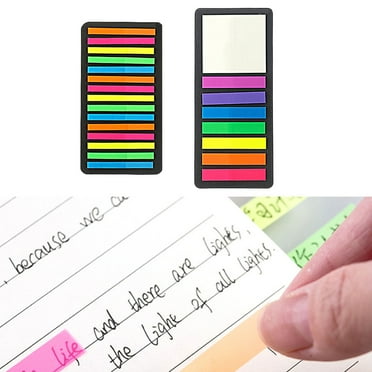 BAZIC Neon Page Markers 0.5x1.7 Neon Index Tabs, (250 Flags/Pack), 1 ...