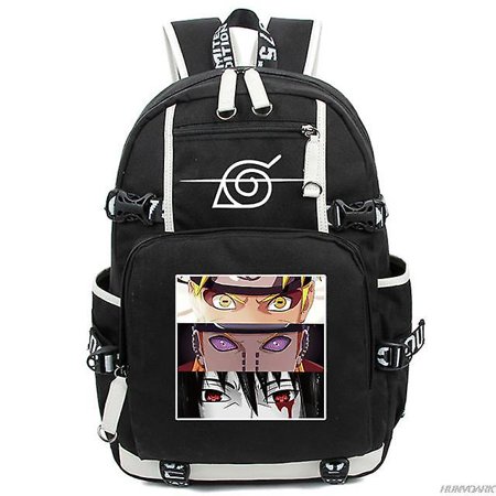 Naruto Hokage Sharingan Backpack Capacity Black Ninja Narutoes Uzumaki ...