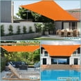12'x22' Outdoor Sun Shade Sail, HDPE Rectangle Canopy Cover for Patio ...