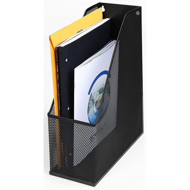 Steel Mesh Document Holder, Wall Mounted or Desktop Magazine and File ...