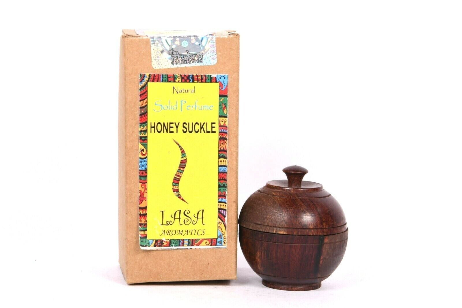 Lasa Natural Solid Perfume Long Lasting Fragrance in Wooden Jar 6 gm ...