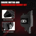 Engine Motor Mount & Transmission Mount Kit Compatible with Hyundai Kia ...