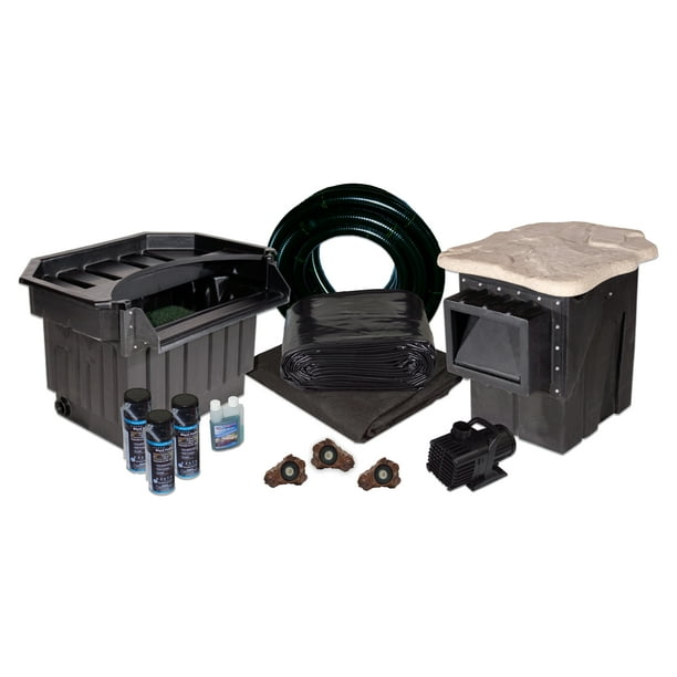 PondBuilder Elite 6100 Complete Water Garden and Pond Kit with 25 Foot ...