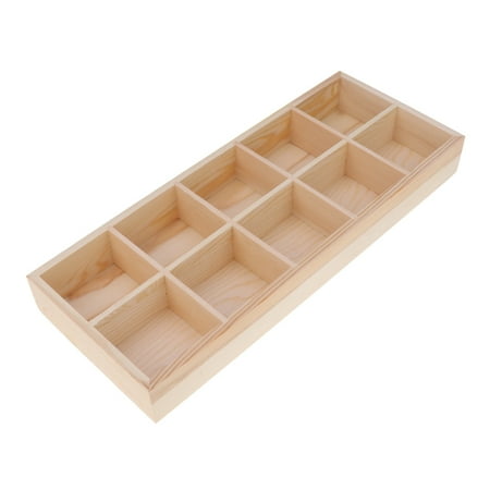 Compartments Wooden box, , plant bed, organizer, card case without lid ...