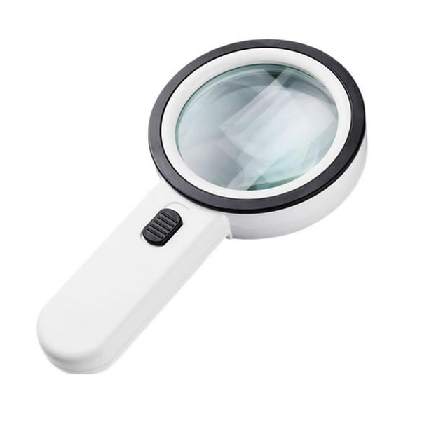 Lupas Lupa con luz, lupa de mano 10x, lupa iluminada HD para personas ...