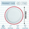 Paper Plates, 50 Count 8.5" Plaid Gingham Disposable Heavy Duty Leak ...