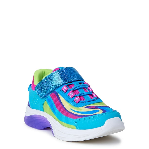 Athletic Works Little and Big Girls Light Up Sneakers, Sizes 13-5 ...