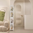 VECELO Narrow Tall Storage Cabinet with Doors and Shelves, 4 Tier ...