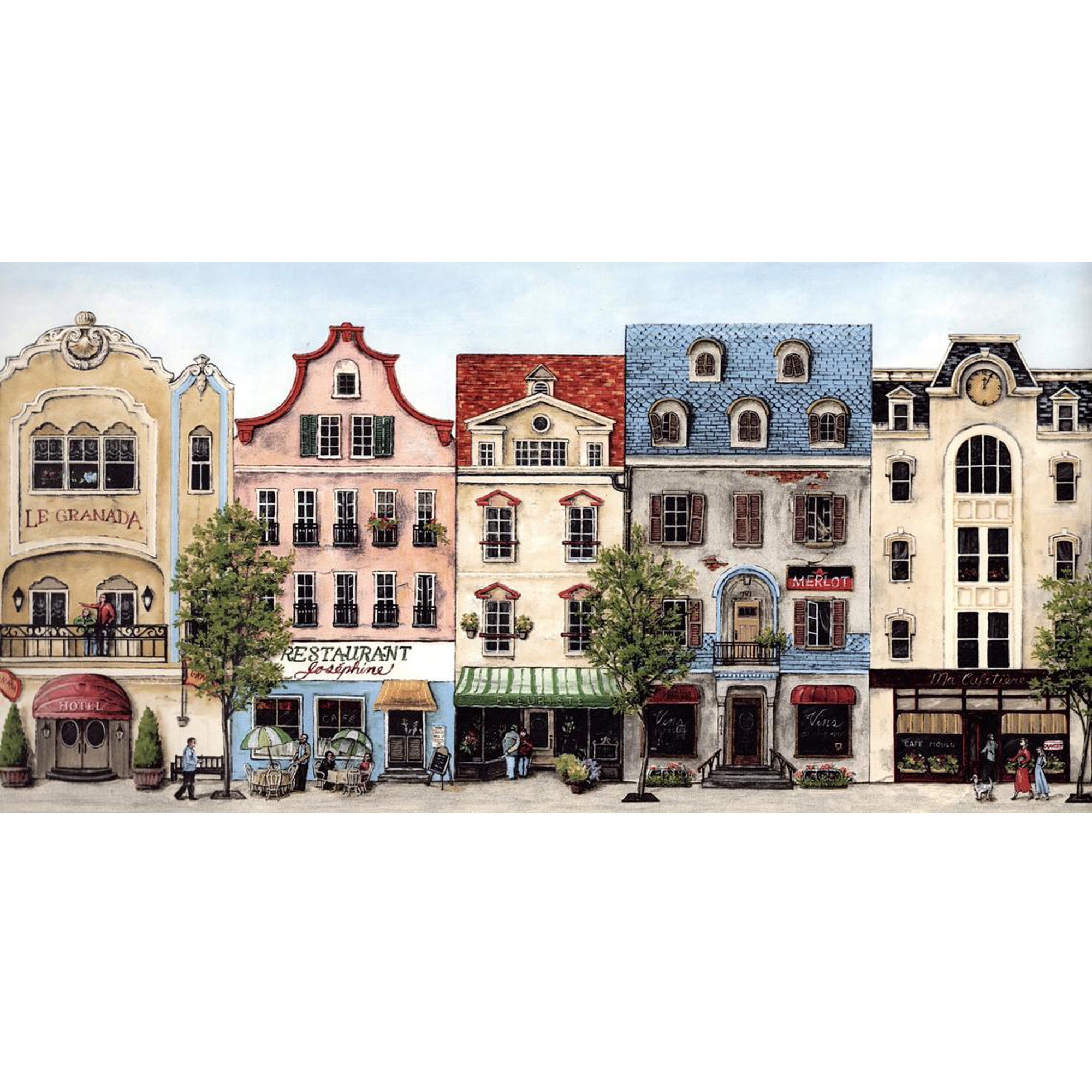 Trimz Mainstreet Bistro Café Wallpaper Border, Pre-pasted, 15' L x 8.5 ...