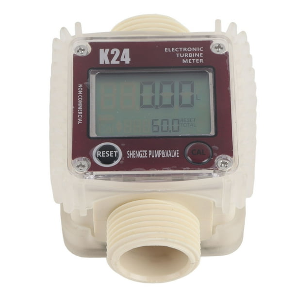 Flow Meter,1pc K24 Turbine Digital Turbine Flow Meter Liquid Meter ...