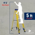 5-Foot Fiberglass Step Ladder, 250-Pound Load Capacity, Type I, FS2005 ...