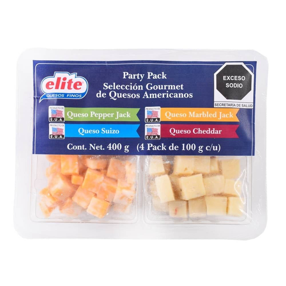 Quesos americano Elite 4 variedades en cubos 400 g | Walmart en línea