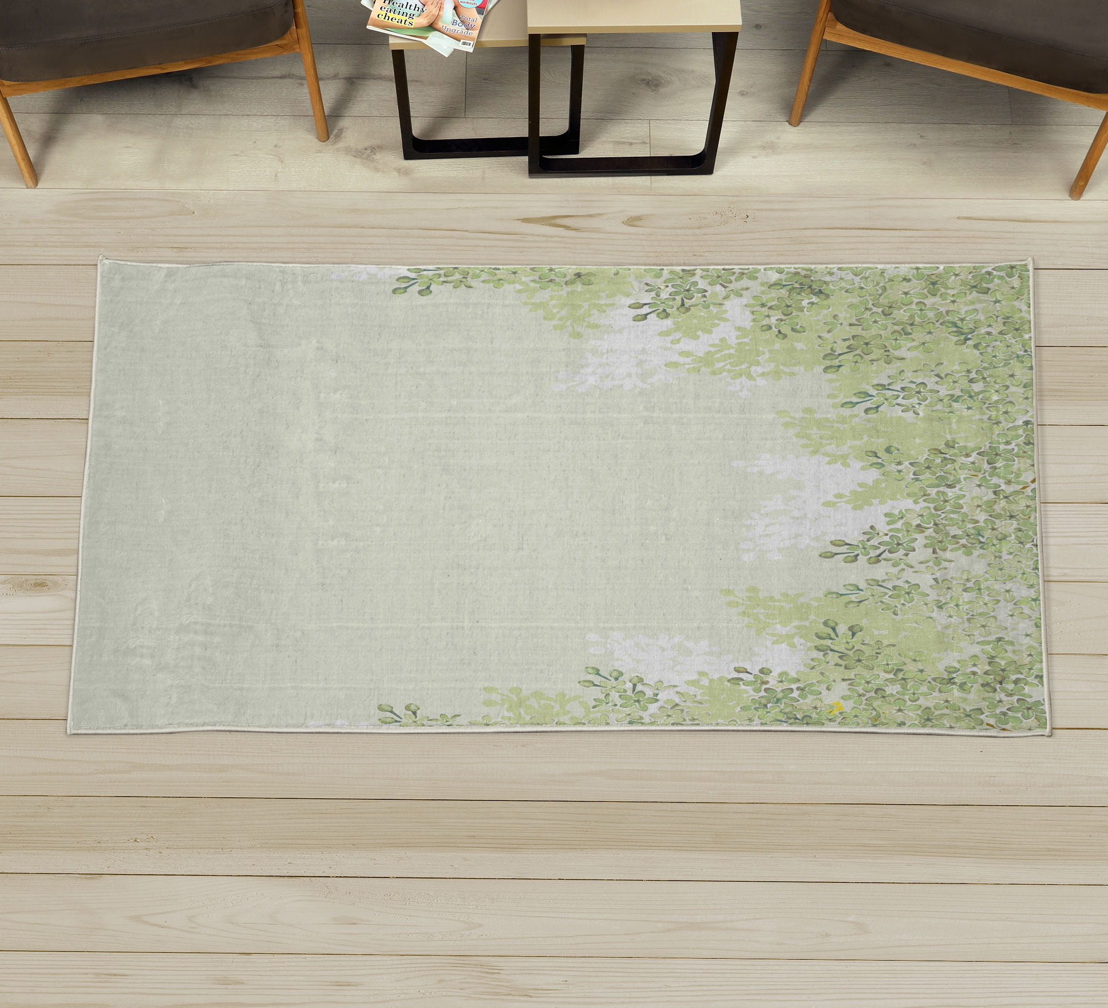 Flower Decorative Rug, Framing Lilac Flowers in Blossom Vernal Season ...