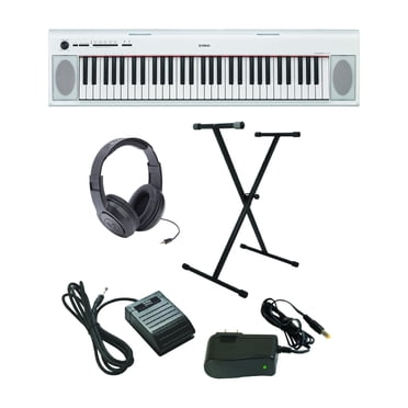 Yamaha NP32 76-Key Lightweight Portable Keyboard, White - Walmart.com