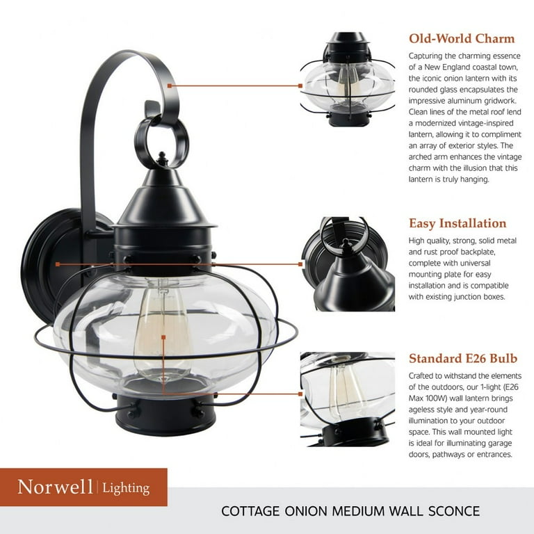 Original Cape Cod Onion Light Norwell Lighting 1321 BR CL Cottage