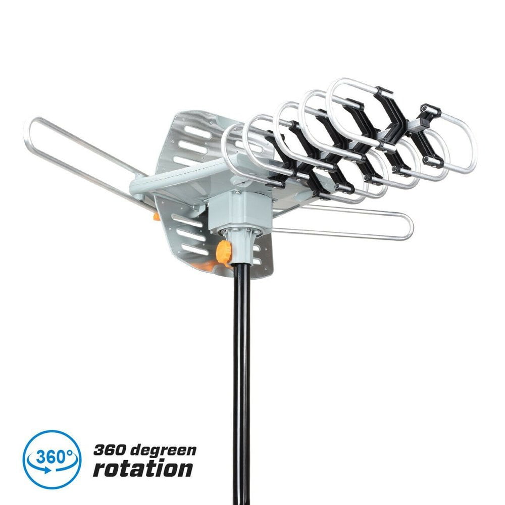 Amplified Digital Outdoor HDTV Antenna 150 Miles Range with 360 Degree ...