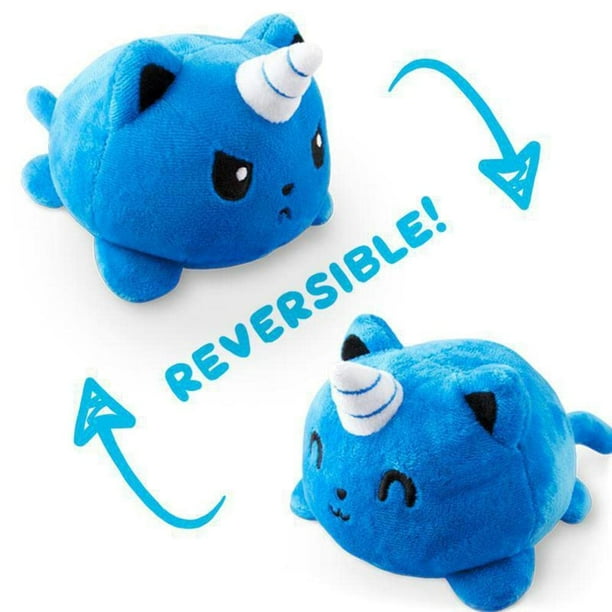TeeTurtle - The Original Reversible Cat Plushie - Blue Kittencorn ...