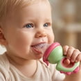 Baby Food Feeder, Dinosaur Shaped Push Type Silicone Teething, Green 1 ...